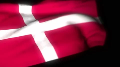 Denmark flag , Realistic 3D animation of... | Stock Video | Pond5
