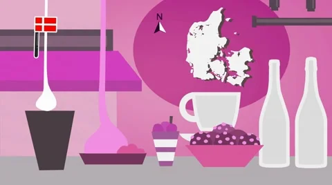 Denmark - Vector Menu - Restaurant - Foo... | Stock Video | Pond5