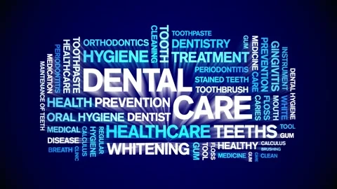 Dental Care animated word cloud,animatio... | Stock Video | Pond5