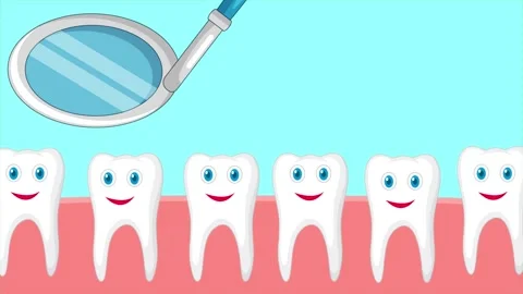 Dental cartoon animation gums with white... | Stock Video | Pond5