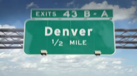 Denver, Colorado highway road sign | Stock Video | Pond5
