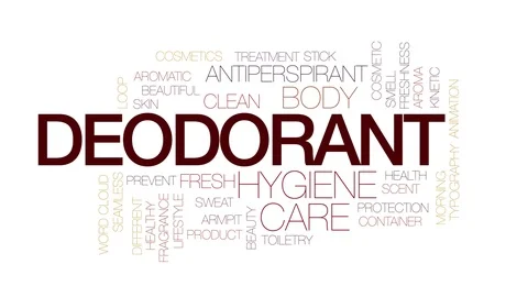 Deodorant animated word cloud, text desi... | Stock Video | Pond5