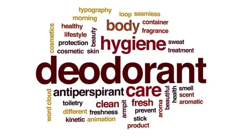 Deodorant animated word cloud, text desi... | Stock Video | Pond5