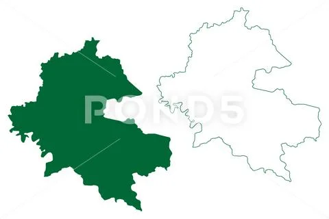 Deoria district (Uttar Pradesh State, Republic of India) map vector ...
