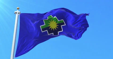 Department of Puno Flag, Peru. Loop | Stock Video | Pond5