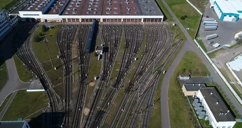 Depot metro, top view of departing passe... | Stock Video | Pond5