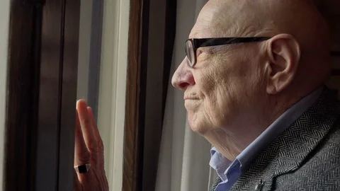 depressed sad hopeless old man looking o... | Stock Video | Pond5