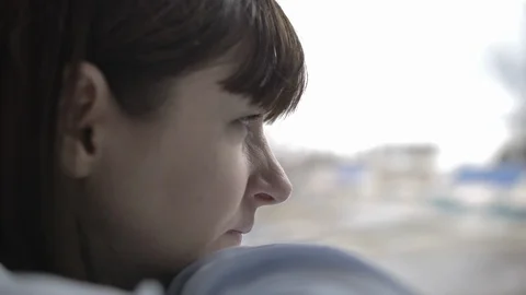 Woman Thinking Window Stock Videos – Royalty-Free HD & 4K Videos