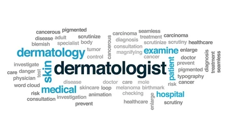 Dermatologist animated word cloud. Kinet... | Stock Video | Pond5