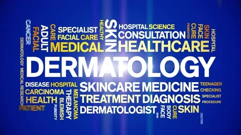 Dermatology animated word cloud,animatio... | Stock Video | Pond5