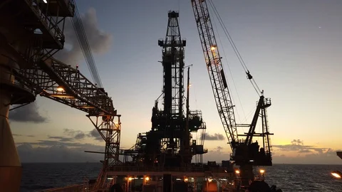Derrick of Tender Assisted Drilling Oil ... | Stock Video | Pond5