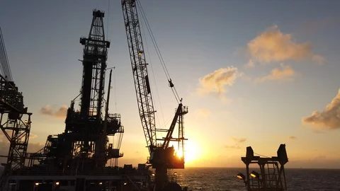 Derrick of Tender Assisted Drilling Oil ... | Stock Video | Pond5