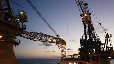 Derrick of Tender Assisted Drilling Oil ... | Stock Video | Pond5