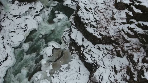 Descent to the ground of the gorge with ... | Stock Video | Pond5
