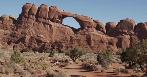 Desert Arch Bridge Landform Erosion Geol... | Stock Video | Pond5