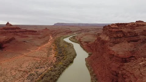 Desert River Aerial Stock Video Footage | Royalty Free Desert River ...