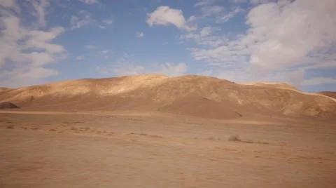 Desert car ride side gimbal 4K | Stock Video | Pond5