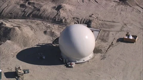 Desert Reservoir Construction Radar | Stock Video | Pond5