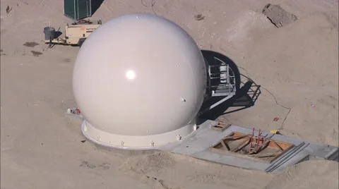 Desert Reservoir Construction Radar | Stock Video | Pond5