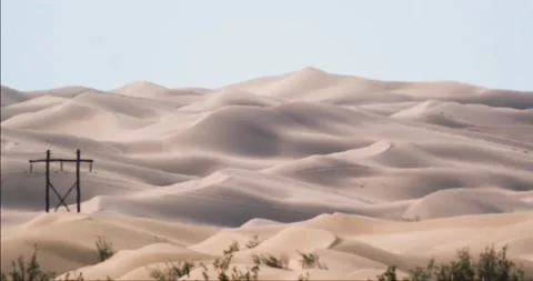 Desert sand dunes distorted in heat wave... | Stock Video | Pond5