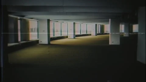 Deserted Building Liminal Space Retro VH... | Stock Video | Pond5