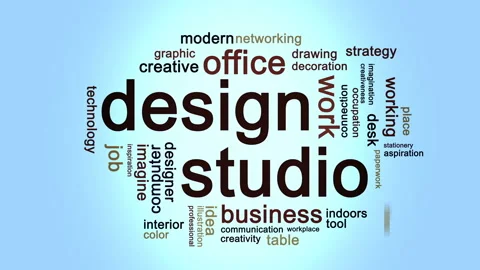 Design Studio Animated Word Cloud,Text D... | Stock Video | Pond5