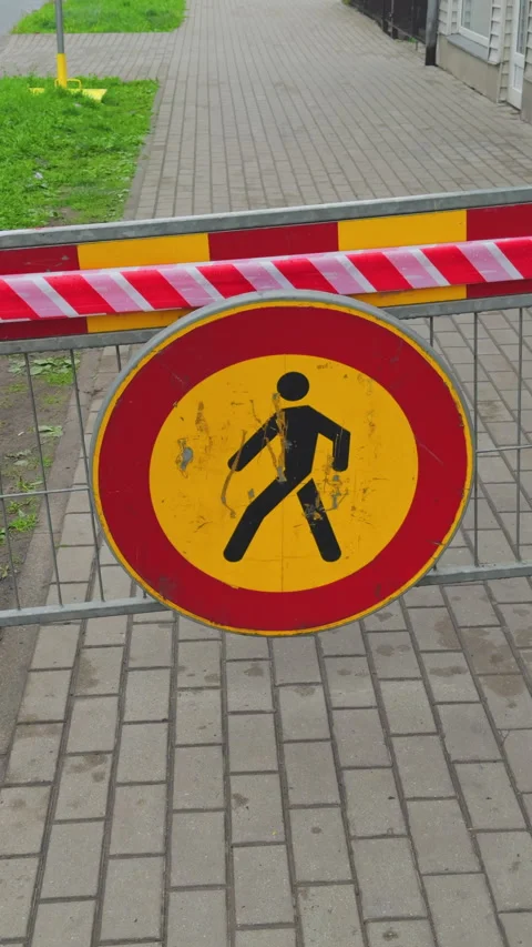 The designated Construction Area is mark... | Stock Video | Pond5