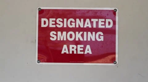 Designated Smoking Area Stock Footage ~ Royalty Free Stock Videos | Pond5