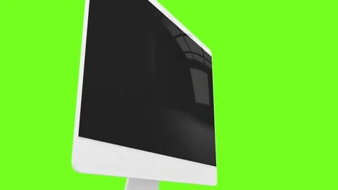 Desktop Computer Monitor with Mock Up Gr... | Stock Video | Pond5