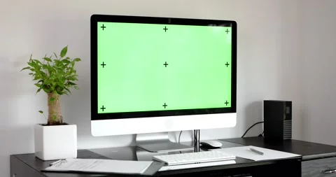 Desktop Computer Monitor Standing on a D... | Stock Video | Pond5