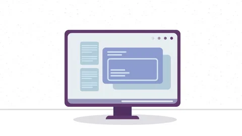 desktop computer tech device animation | Stock Video | Pond5