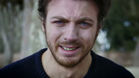 desperate man crying in front of the cam... | Stock Video | Pond5