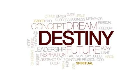Destiny animated word cloud, text design... | Stock Video | Pond5