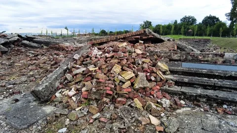 Destroyed Building And Piles Of Fallen R... | Stock Video | Pond5