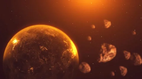 Destroyed Alien Planet Stock Video Footage | Royalty Free Destroyed ...