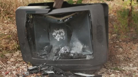 Destroying Television Stock Videos – Royalty-Free HD & 4K Videos
