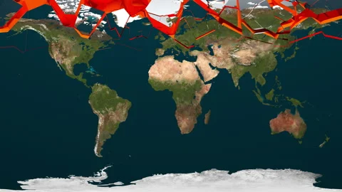 Destruction of Earth map surface | Stock Video | Pond5