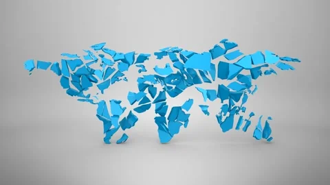 Destruction of the World Map | Stock Video | Pond5