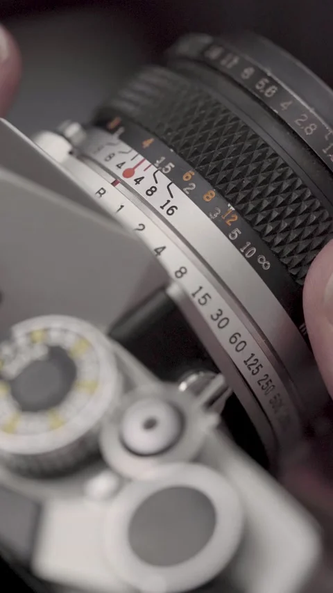 Detail of an analog camera from the 80s.... | Stock Video | Pond5