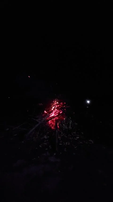 Detail of bonfire sparks isolated on bla... | Stock Video | Pond5