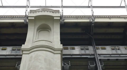 Detail of concrete section of Bloor viad... | Stock Video | Pond5