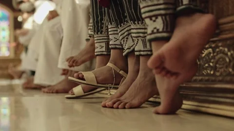 Detail of feet of middle eastern seated ... | Stock Video | Pond5