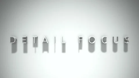 detail focus 3D title animation white te... | Stock Video | Pond5