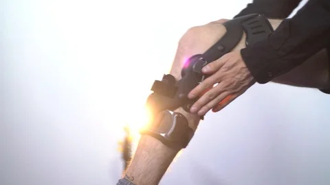 Detail of the lower half of man adjustin... | Stock Video | Pond5