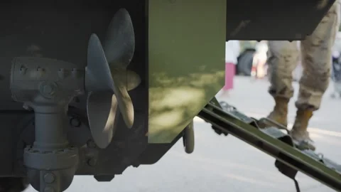 Detail of propeller, Floating Armoured P... | Stock Video | Pond5