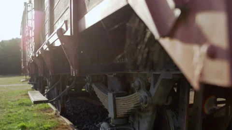 Detail of a wagon train used in prison n... | Stock Video | Pond5