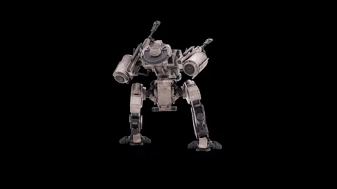 Detailed 3D model of the robot Damage bi... | Stock Video | Pond5