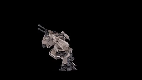 Detailed 3D model of the robot dying fro... | Stock Video | Pond5