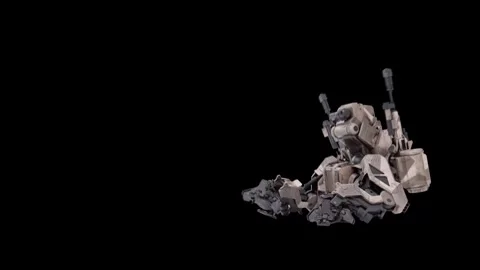 Detailed 3D model of the robot Dying bac... | Stock Video | Pond5