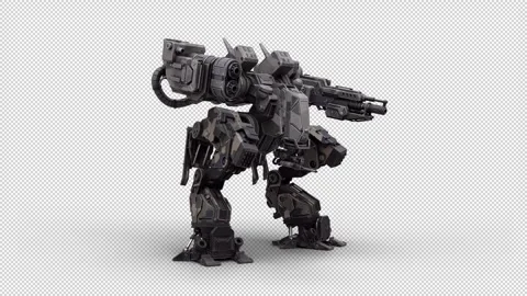 Detailed 3D model of the robot, warrior ... | Stock Video | Pond5